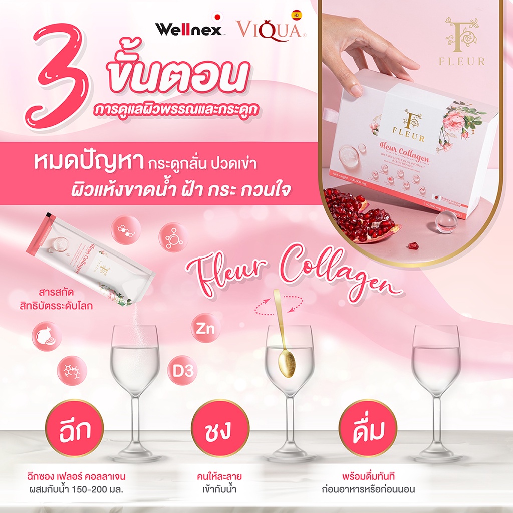 Fleur Collagen - Dipeptide Wellnex 3 กล่อง(300000 มก.) - fleur_thailand - ThaiPick