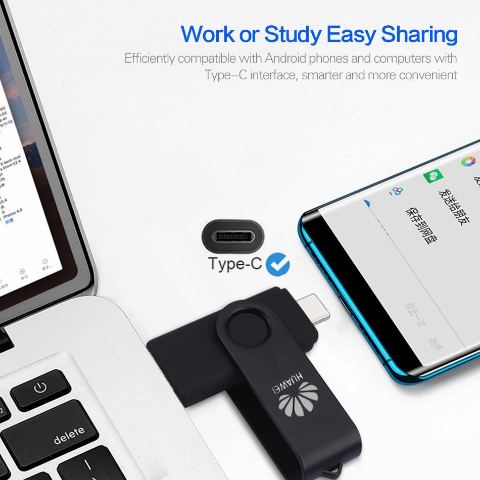 Huawei USB High speed Type-c & Micro USB 2.0 PenDrive Storage Flash ...