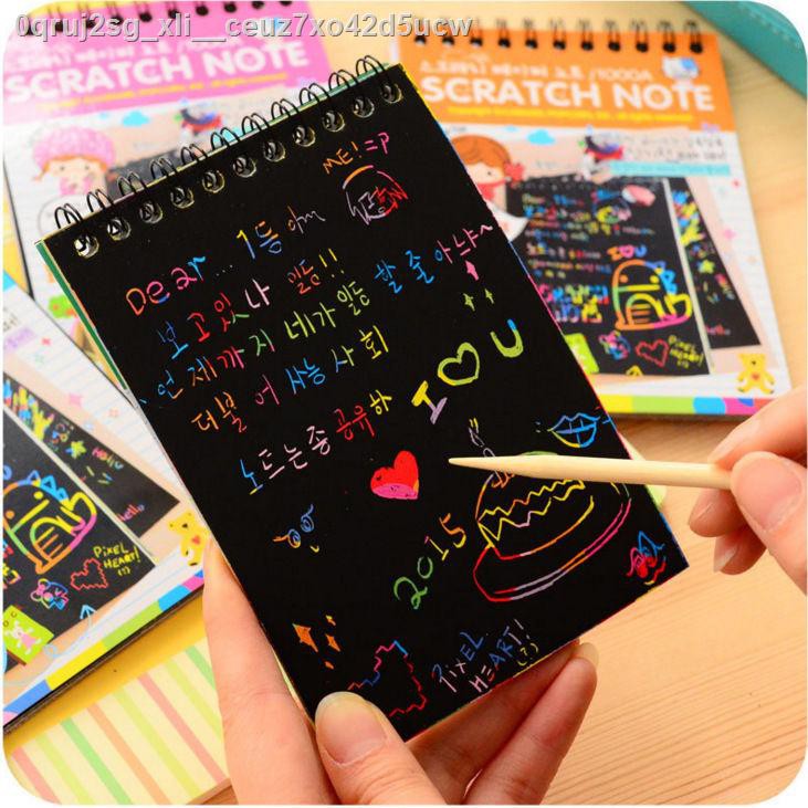 สมุดโค้ดย้อนยุคRetro codebook♙☜กระดาษสำหรับเด็ก Graffiti Scratch Paper ...