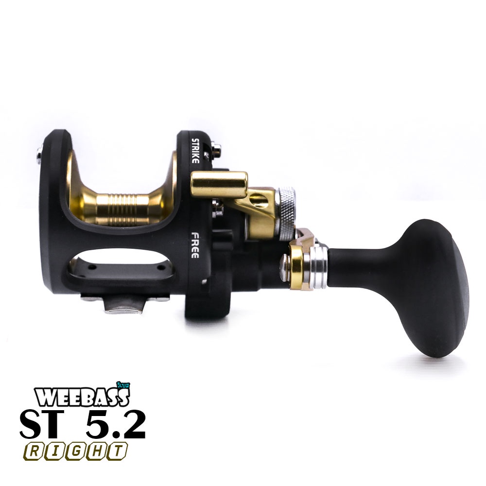 ┋ อุปกรณ์ตกปลา WEEBASS รอก - รุ่น ST 5.2 (สีทอง) รอกเบท รอกทรงกลม (หมุนขวา) - yv0ckx3b64 - ThaiPick