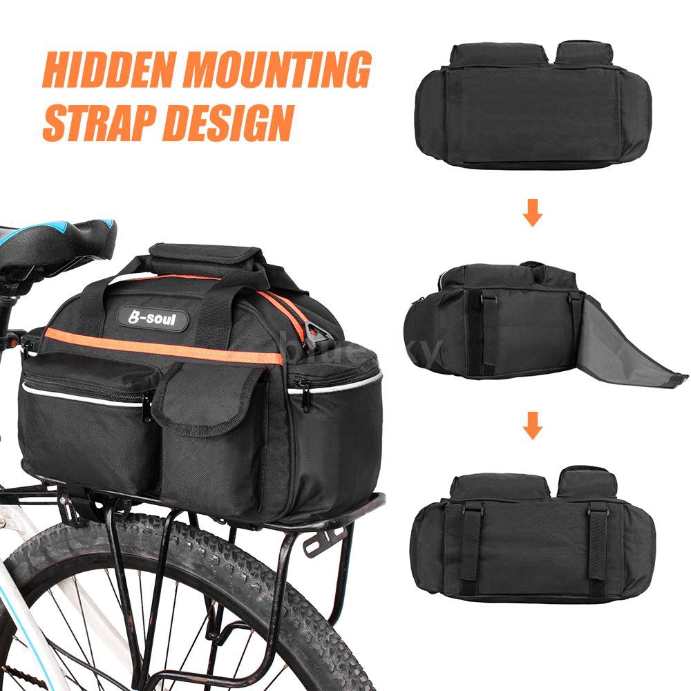 15L Bike Rear Seat Bag Rack Trunk Basket Pannier Bag Cycling Luggage ...