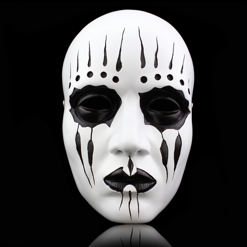 Halloween Slipknot Joey Mask วงหูรูดแต่งตัวหน้ากากเรซิ่นสีขาวเต็มหน้า ...
