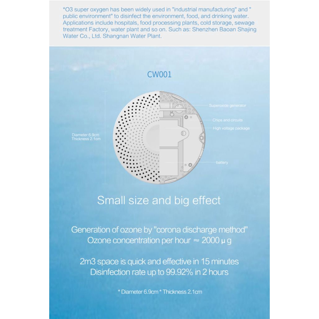 【Ready Stock】 Mini Ozone Generator, Portable Ozone Machine, O3 Air ...
