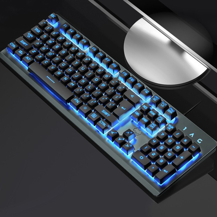 Langtu K002 Wired Gaming Keyboard Mechanical Feeling Adjustable Backlit Waterproof Metal ...