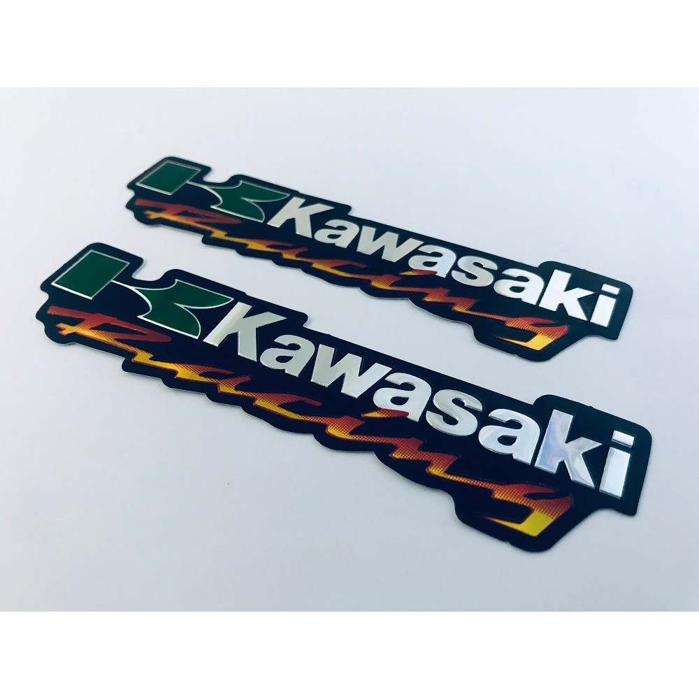 สติ๊กเกอร์ Kawasaki Sticker สติกเกอร์ แต่งรถ ติดรถ ติดสวิงอาร์ม 3D ปั๊ม ...