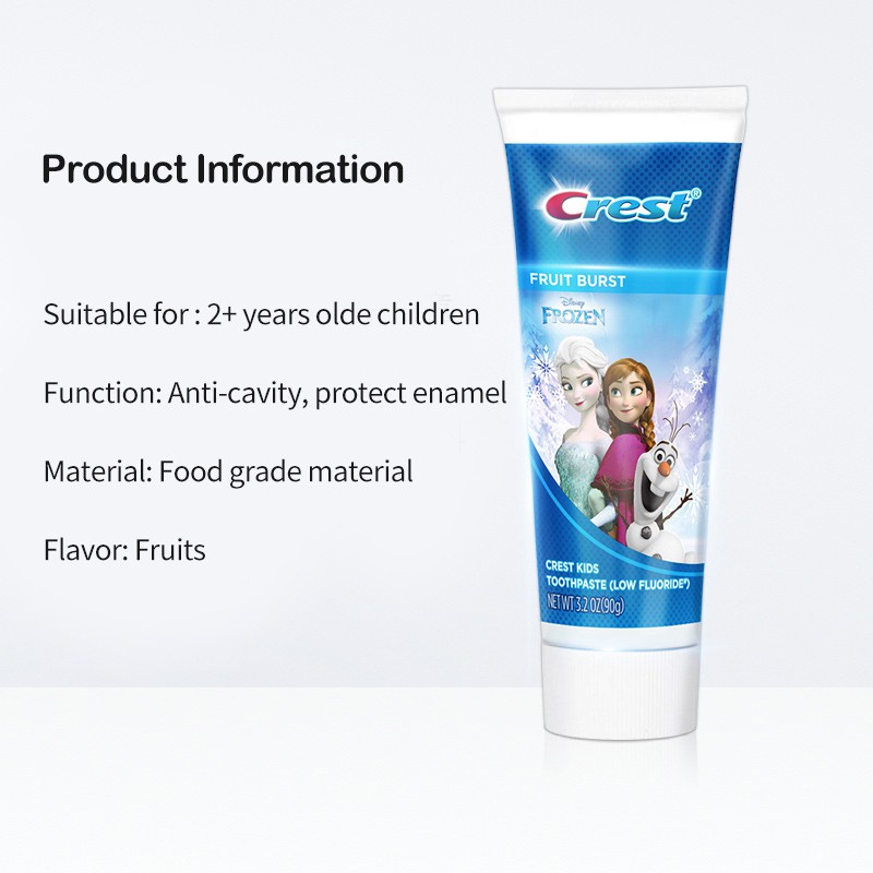 ยาสีฟัน Crest Children Toothpaste Low Fluoride Formula Gentle Care for ...