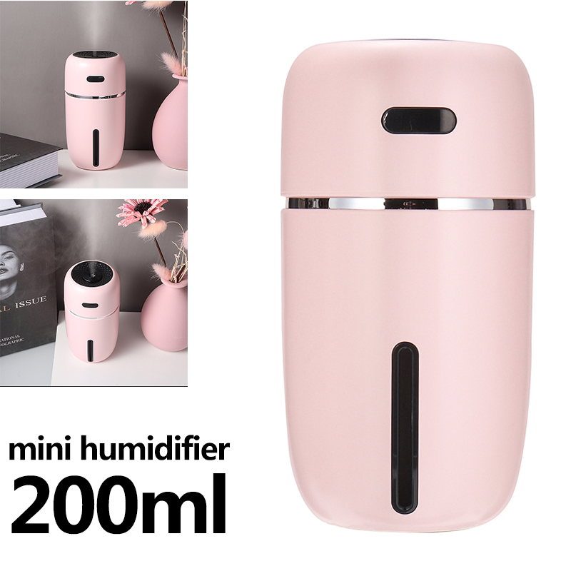 200ml Portable USB Mini Humidifier Colorful Night Light Home Mist ...