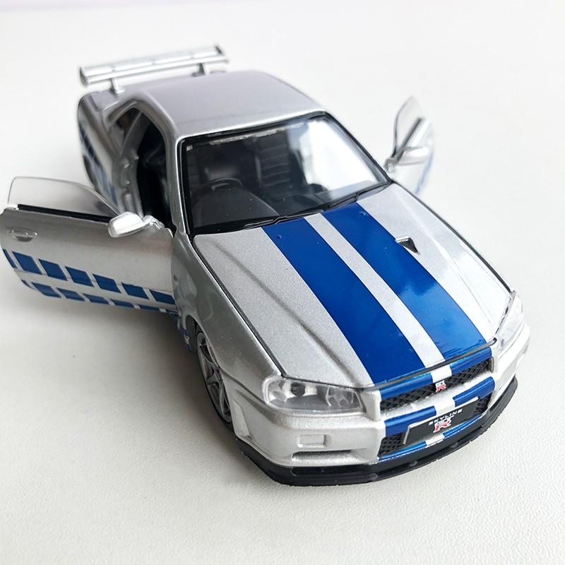 1/32 Alloy R34 SKYLINE GTR Toy Car Model Metal Diecast Model Vehicle ...