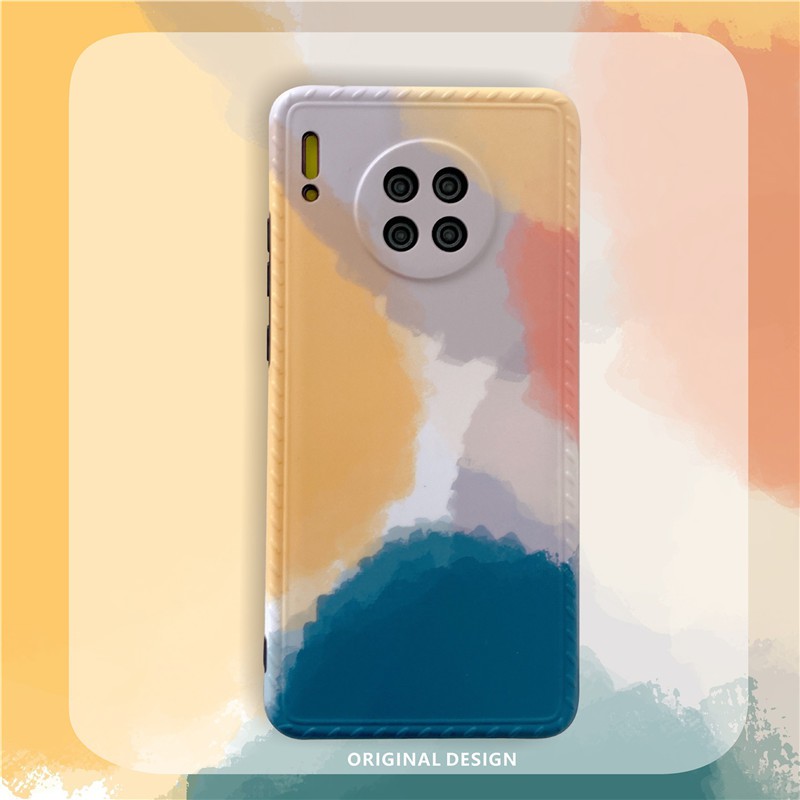 เคสโทรศัพท์ Huawei P30 P40 เรขาคณิต Morandi สำหรับ Mate30 Pro Mate40 Nova 5 6 7 ซิลิโคนป้องกัน ...