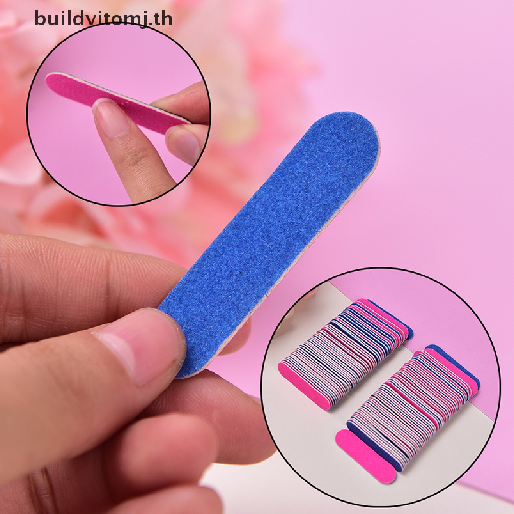 (new) 100pcs Mini Nail Files Nail Disposable Cuticle Remover Buffers ...