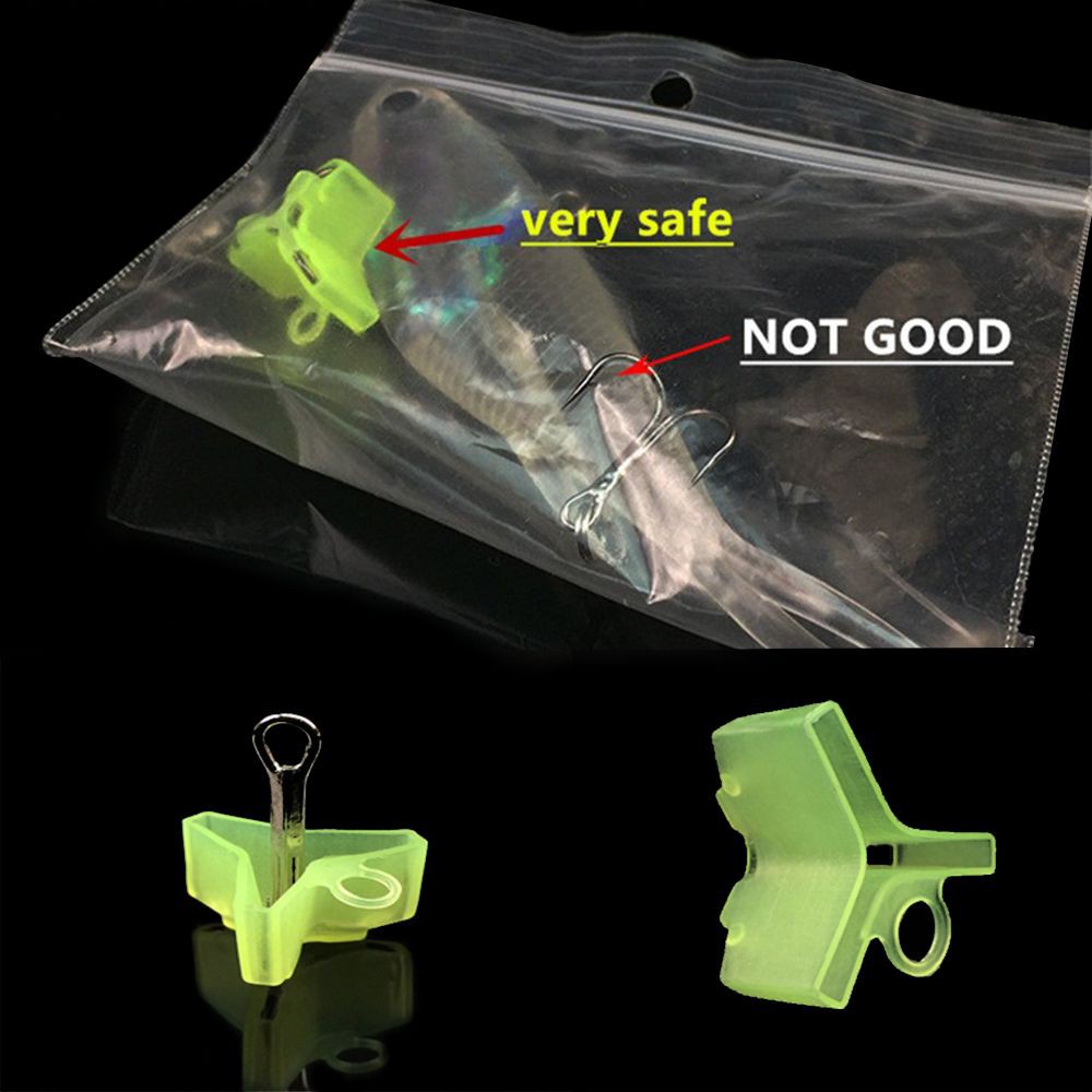 50Pcs High Quality Yellow New Portable Fishing Treble Hooks Jig Case ...