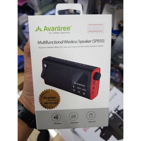 ¤☄Avantree 3-in-1 Portable FM Radio with Bluetooth Speaker and SD Card ...