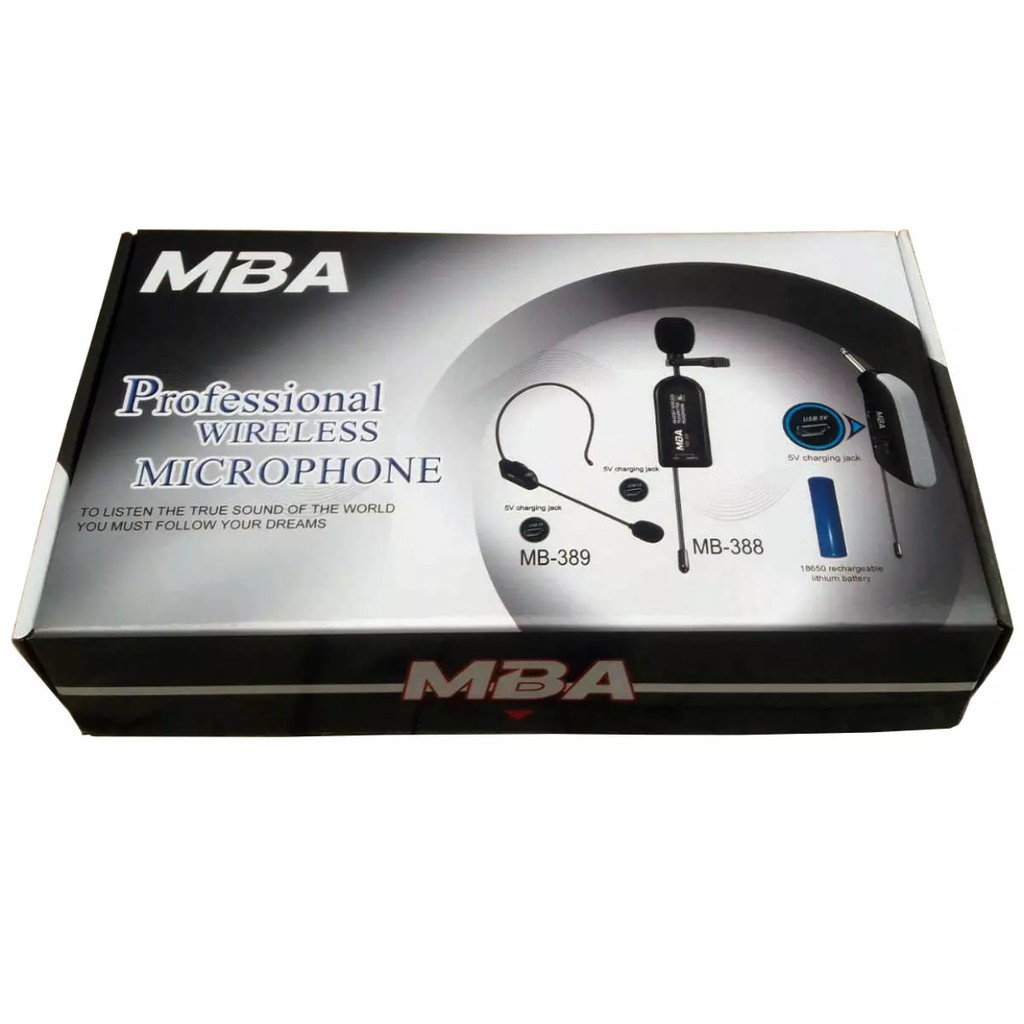 MBA ไมค์คาดหัวไร้สาย UHF WIRELESS Microphone ไมค์โครโฟน ไมค์ไร้สาย MB ...