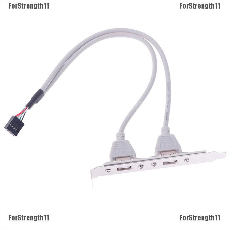 FOR1Pc 2 Port USB2.0 Rear Panel Expansion Bracket to Motherboard USB ...