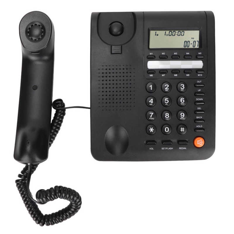 Corded Landline Telephone Desktop Corded Telephone Mute Function 16 Bit LCD Display for Hotel ...