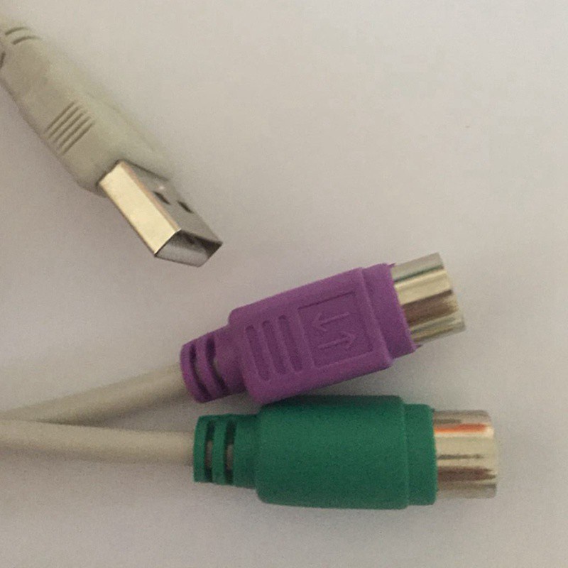 Aasleaty 1 ชิ้น Usb To Ps2 อะแดปเตอร์สายเคเบิ้ล U พอร์ต To Round Port ...