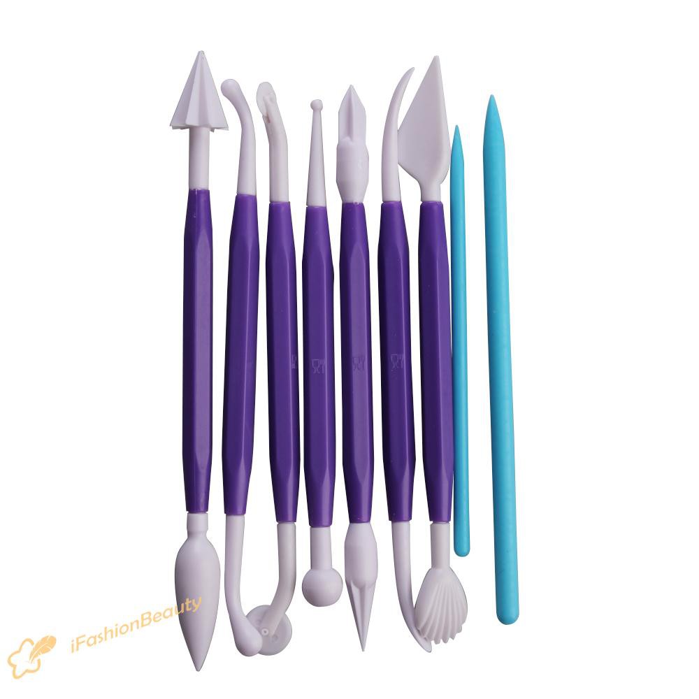9pcs Plastic Clay Sculpting Carving Pottery Shaper Polymer Modeling ...