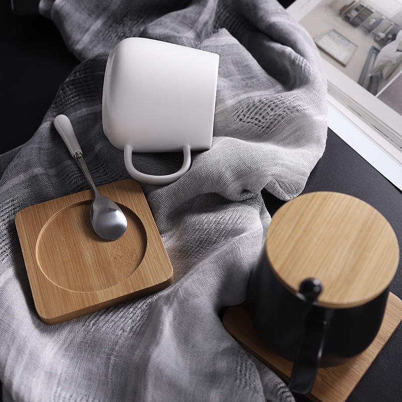 Breakfast Couple Cups Ceramic Mug Marbling Milk Coffee Creative INS ...