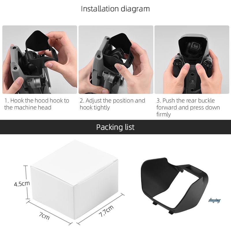 Camera Lens Case Hood Cover Anti-Glare Portable Sun Shade Gimbal ...