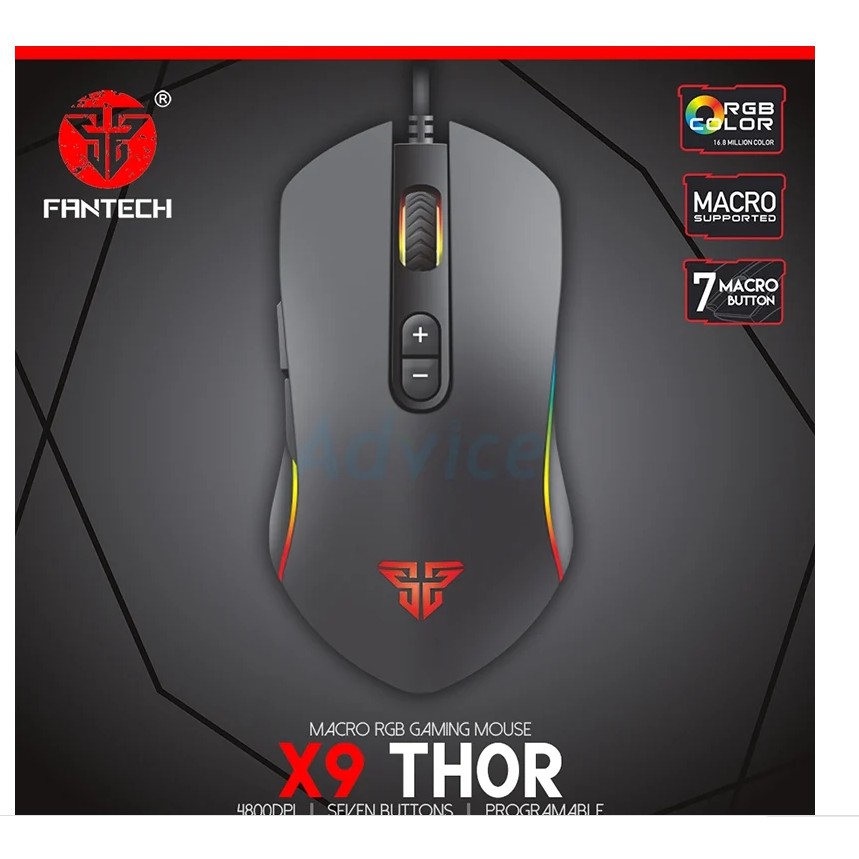 OPTICAL MOUSE FANTECH X9 THOR GAMING (BLACK) | Shopee Thailand