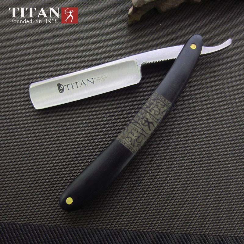 free shipping Titan shaving tools wooden handle steel blade straight ...