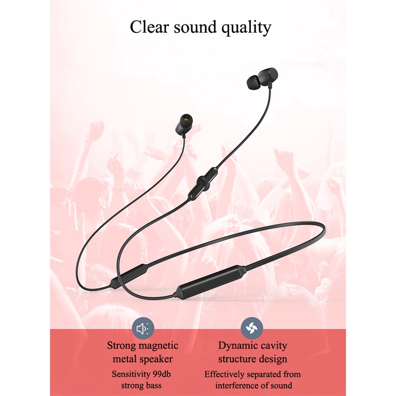 New Style Sports Bluetooth Headset Q5 Neck Hanging Bluetooth Headset 5. ...