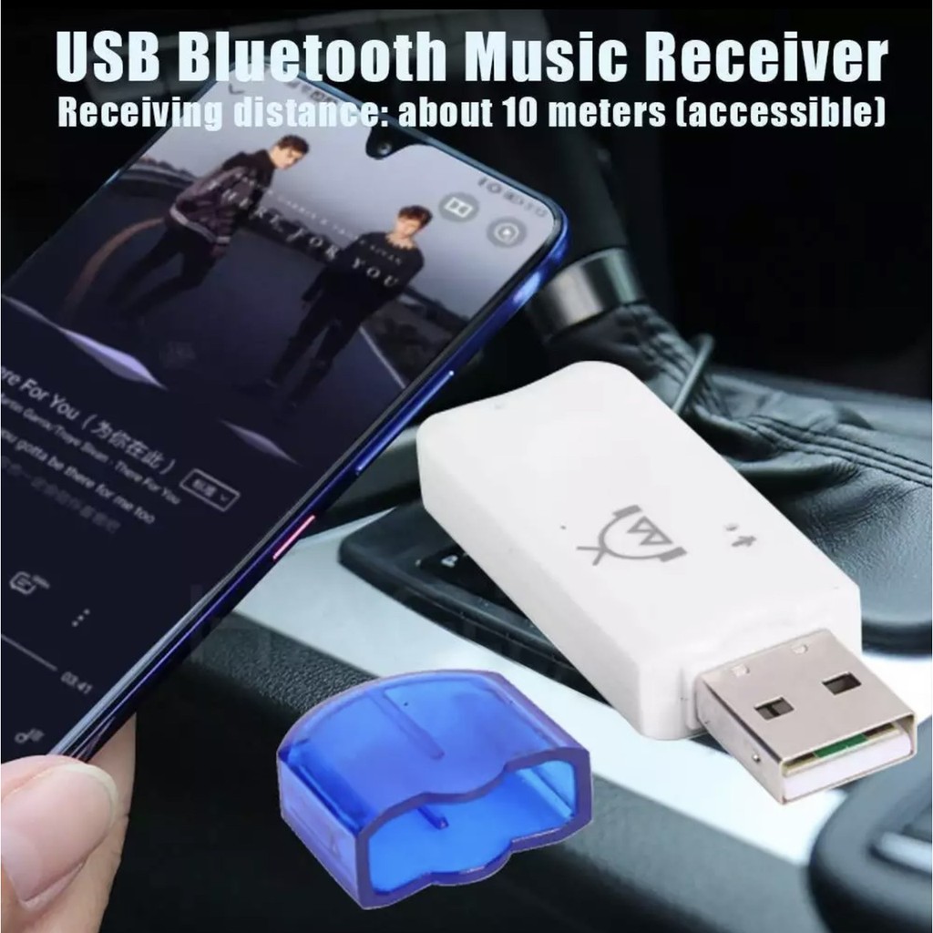 ตัวรับสัญญาณบลูทูธ USB Bluetooth Audio Music Wireless Receiver Adapters ...