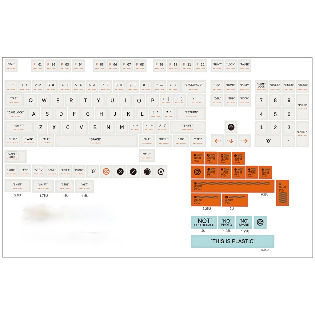 ฝาครอบคีย์บอร์ดพลาสติก 143 คีย์สําหรับ Mx Switch Mechanical Keyboard ...