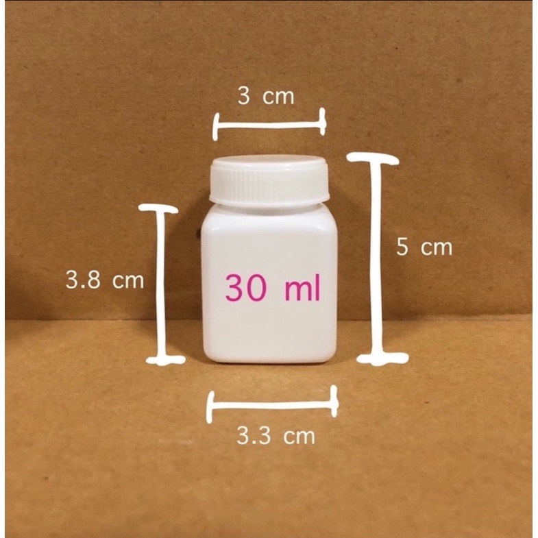 กระปุกพลาสติก ขวดเหลี่ยม ขนาด30 ml 50 ml 60 ml 100 ml 150 ml กระปุกยา - fill2save - ThaiPick