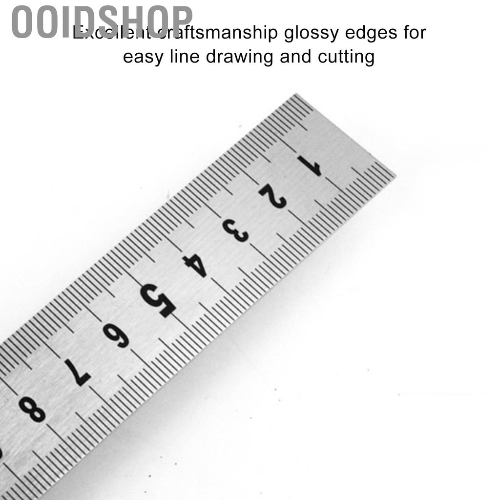 Ooidshop 30cm Ruler Measurable Length Clear Scale Accurate Stainless ...