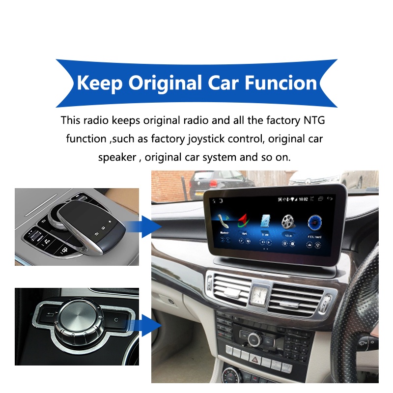 UJQW W204 Android Screen CarPlay Multimedia For Mercedes Benz C-Class ...