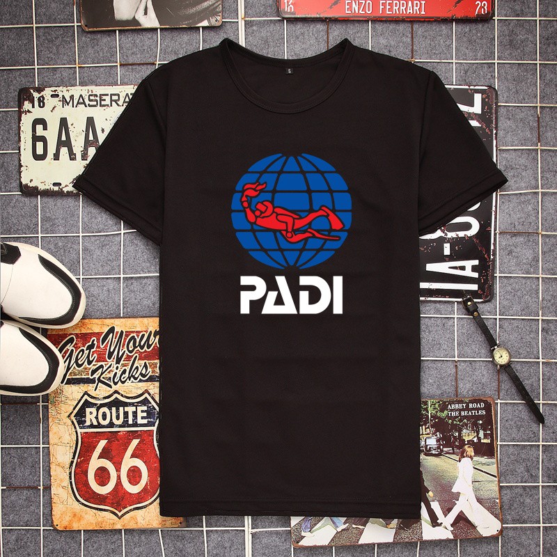 เสื้อยืดผู้ชาย PADI Diving Instructor Association Clothes World Diving ...
