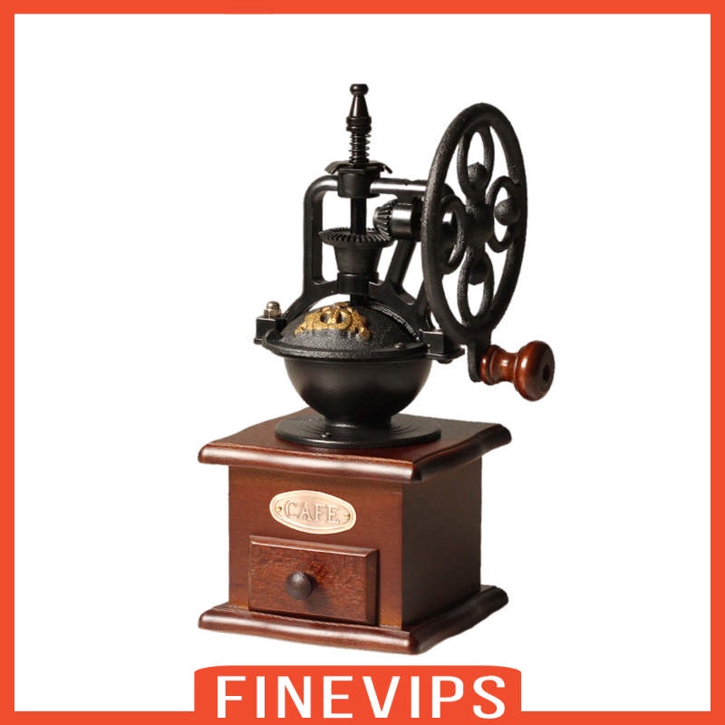 [FINEVIPS] Vintage Style Coffee Grinder Windmill Wheel Hand Crank for ...