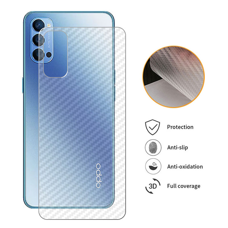 OPPO Reno 4 Carbon Fiber Protective Back Film for OPPO Reno 4 3 Pro 2 ...