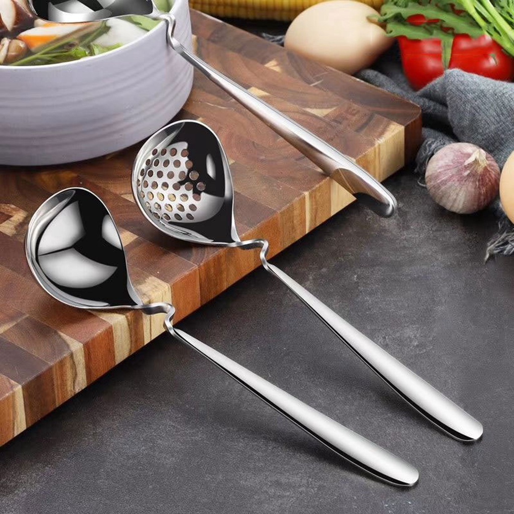 REBUY Multifunction Serving Spoon Fondue Tableware Soup Ladle Long ...