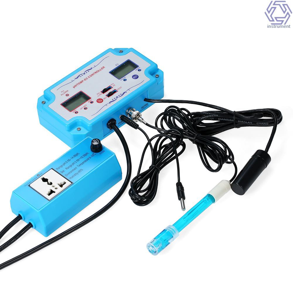 INTU 3 In 1 เครื่องทดสอบคุณภาพน้ำ ค่า pH EC TEMP พร้อมปลั๊กรีเลย์ BNC ...
