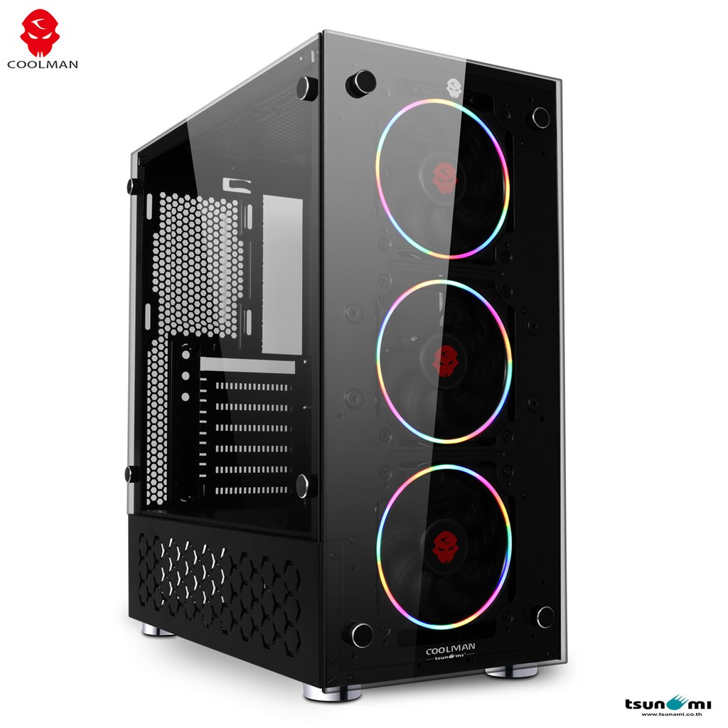 ATX Case (NP) Tsunami Neon N9 Dual Ring RGB เคส pc ฝาข้างกระจก | Shopee ...
