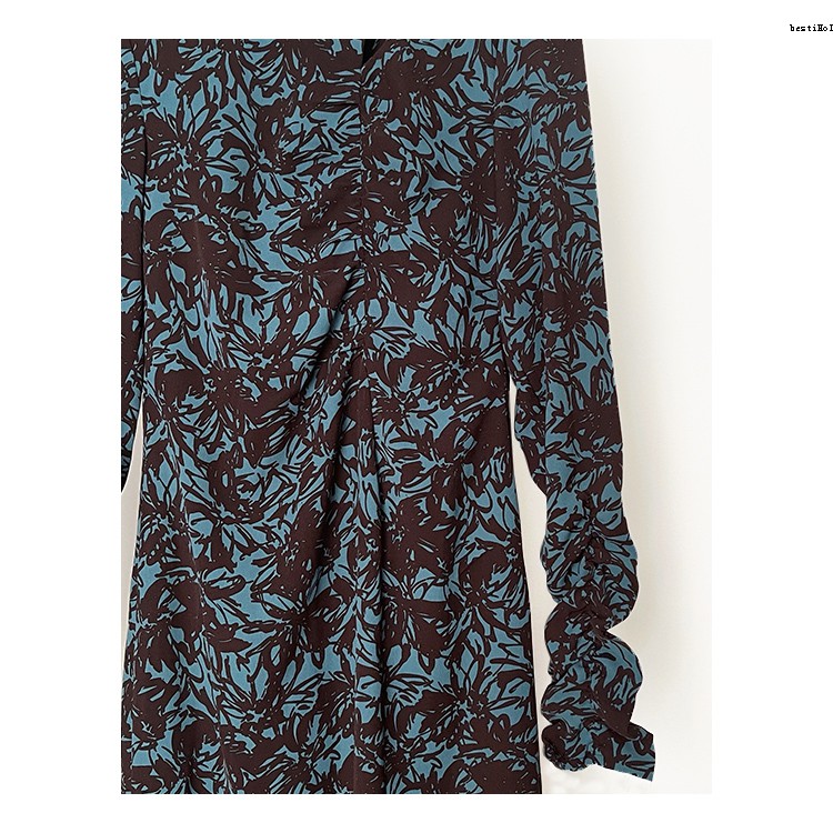 สังคมสว่าง E โหมด MI Vine Floral Dress ยุค Octal ฤดูใบไม้ผลิ ฤดูร้อน ...