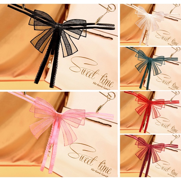 SexyC2กางเกงในเซ็กซี่ จีสตริงเปิดเป้า แต่งโบว์ ห้อยมุก มี6สี - sexy.c2 ...