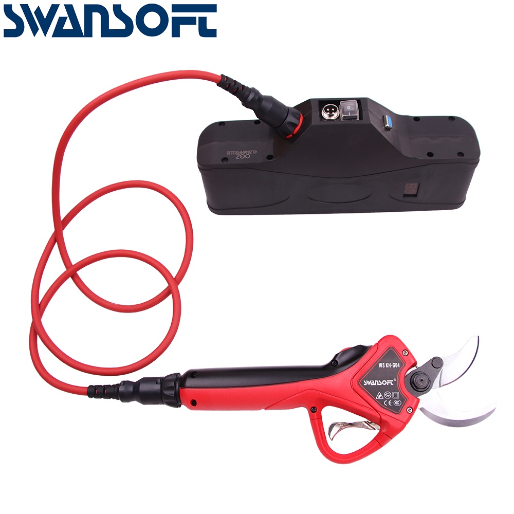 มีดทำสวน：SWANSOFT 43.2V Electric Branch Cutter runing Shear ...
