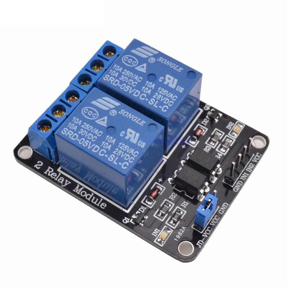 โมดูลรีเลย์ 5V 2 ช่อง Relay Module 5V 2 Channel 250V 10A | Shopee Thailand