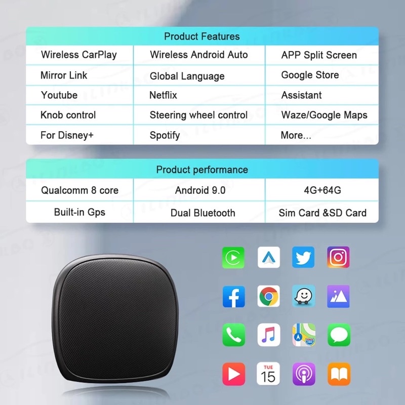 UX-999PRO-MAX Apple carplay Android Ai Master Box รุ่นใหม่ล่าสุด สเป็ค ...