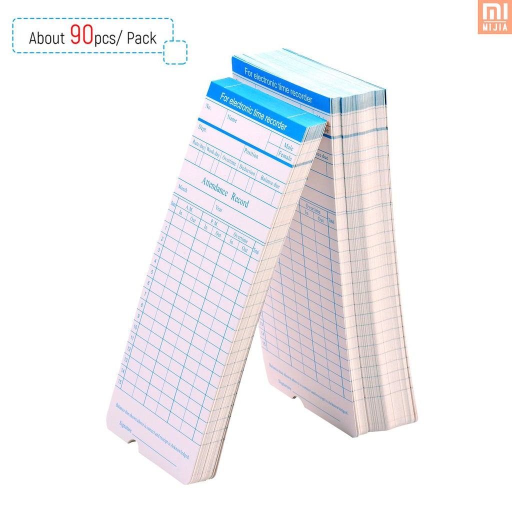 ☆ready stock☆ 90pcs/ Pack Time Cards Timecards Monthly 2-sided 18 * 8 ...