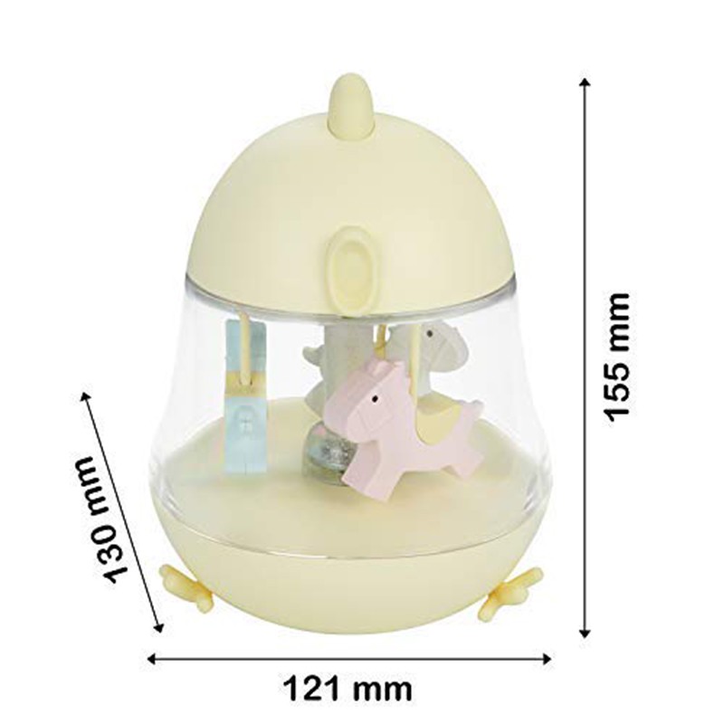 Carousel Music Box, Press Sensor LED Night Lights with USB Charging, 7 ...