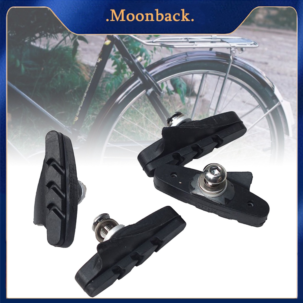 2X MTB Road Bicycle Braking V-Brake Holder Shoes Rubber Pads Blocks ...