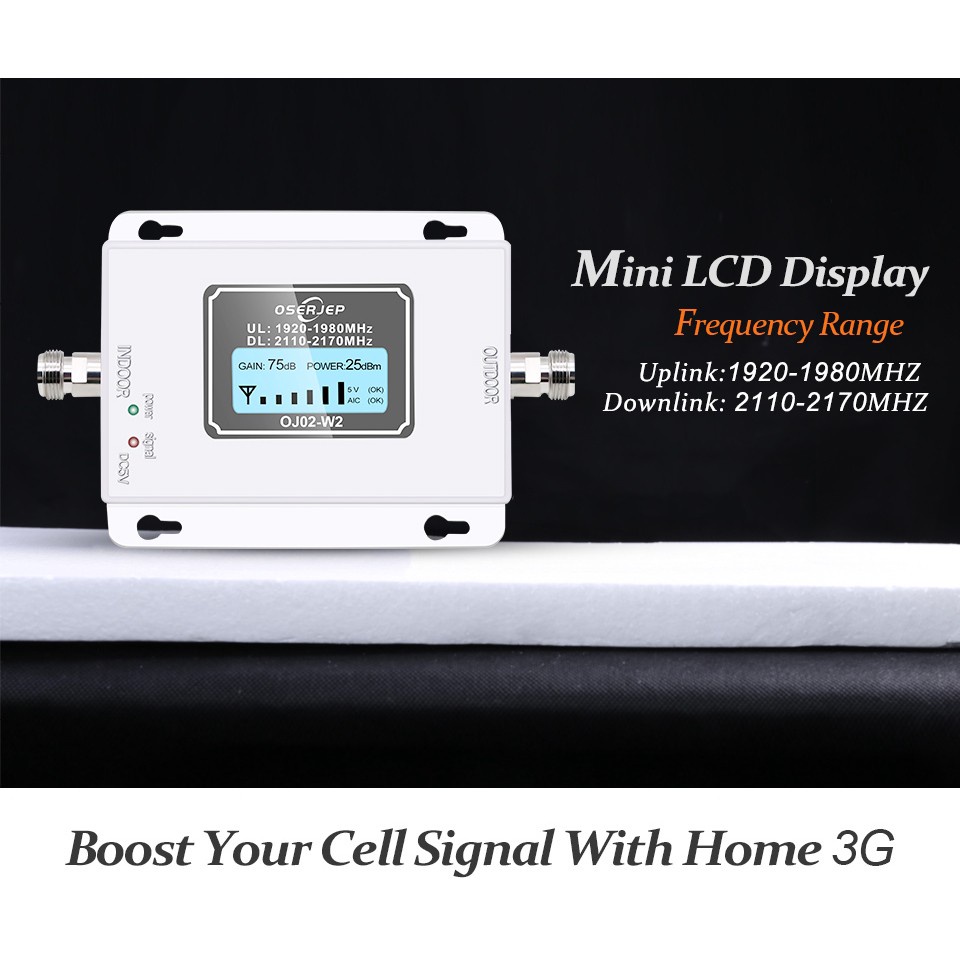 LCD Display 3G Mobile Signal Booster 2100mhz UMTS Repeater Yagi Omni ...