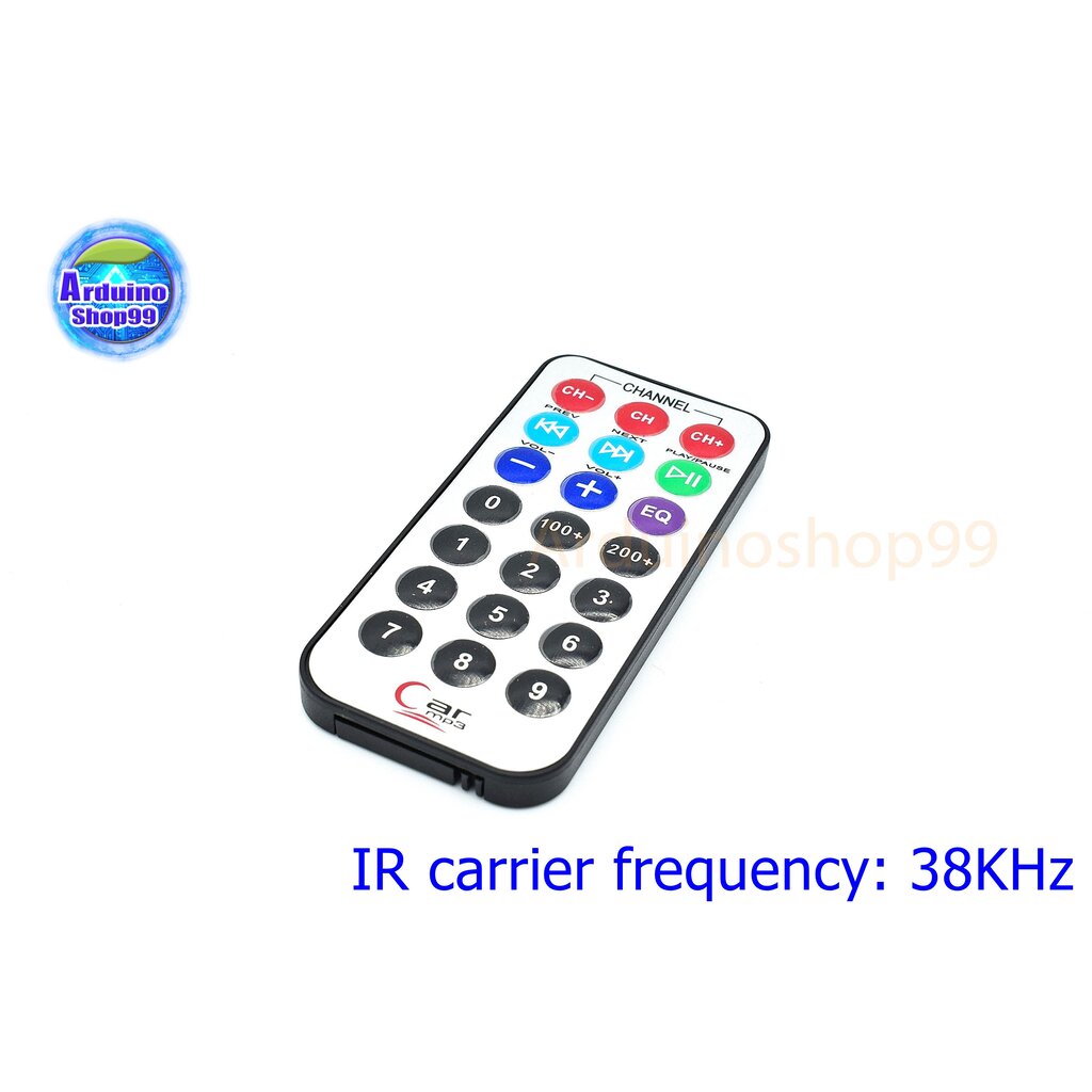 Remote control carrier frequency: 38KHz (with battery) for arduino ...