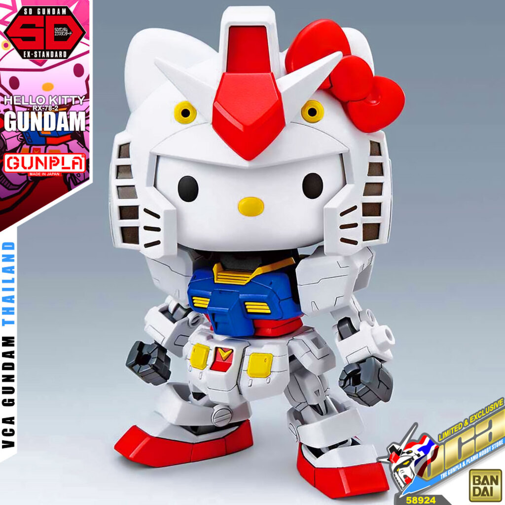 BANDAI GUNPLA SD EX-STANDARD SDEX HELLO KITTY RX-78-2 GUNDAM โมเดล เฮ ...