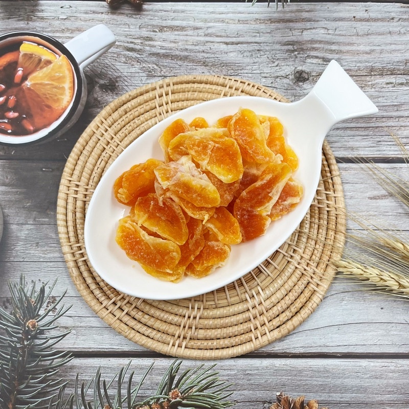 Mandarin Orange Coin ส้มอบแห้งแบบชิ้น ส้มอบแห้ง ผลไม้อบแห้ง เกรด A เกรด ...