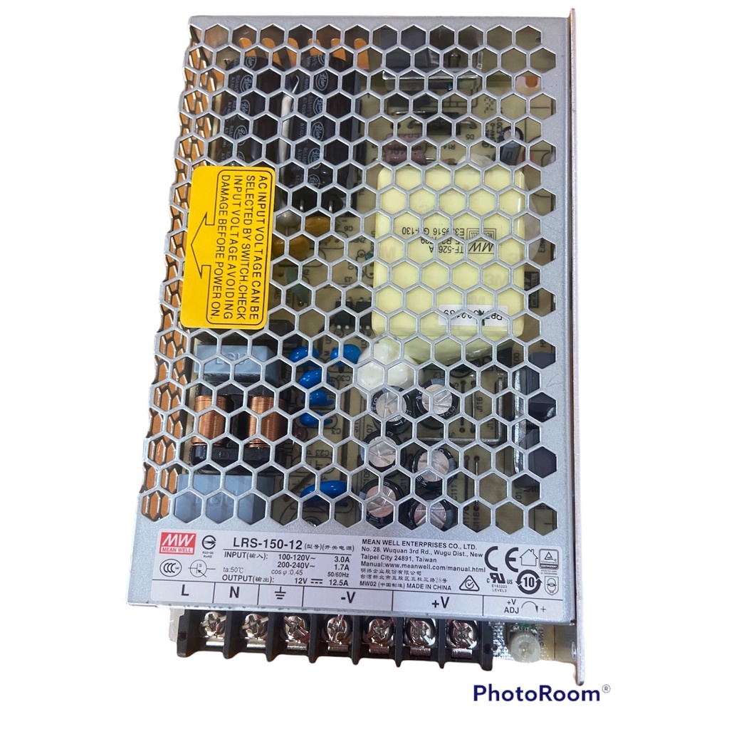 สวิทชิ่งคุณภาพสูง!!! MEANWELL SWITCHING POWER SUPPLY 220V AC 12V DC 12.5A รุ่น LRS-150-12 ของแท้ ...